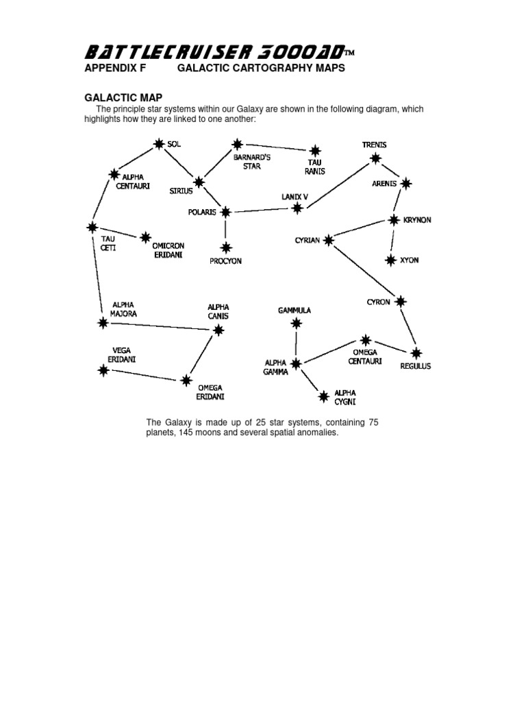 Battlecruiser 3000AD (Galactic Cartography Maps - 1996) | PDF ...