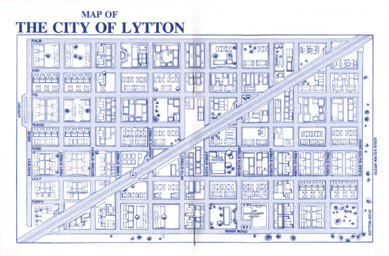Police Quest II (Map of the City of Lytton - 1988) | PDF