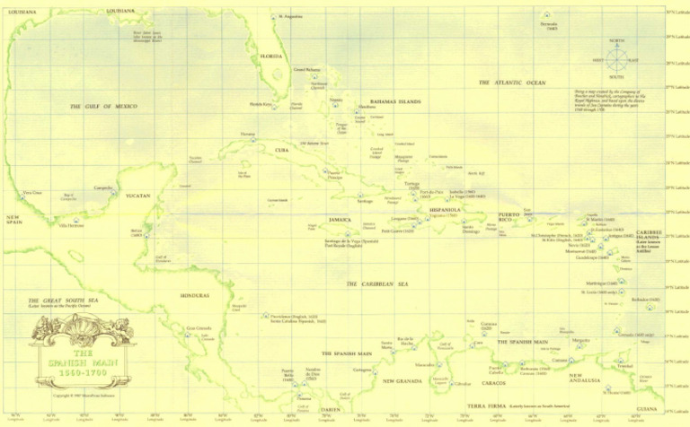 Pirates! Gold (The Spanish Main Map - 1987) | PDF