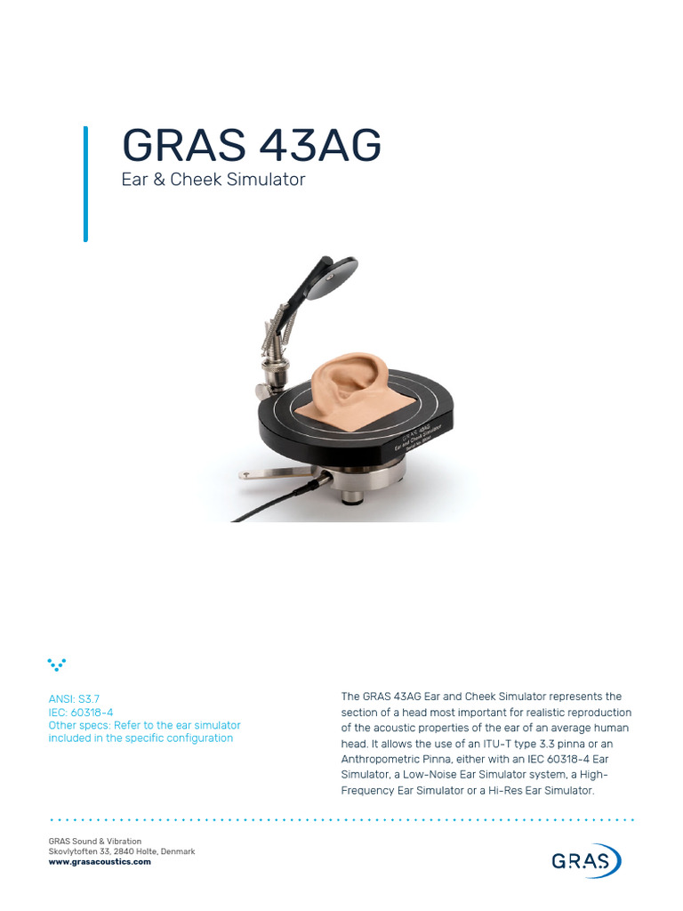 GRAS 43ag | PDF | Headphones | Microphone