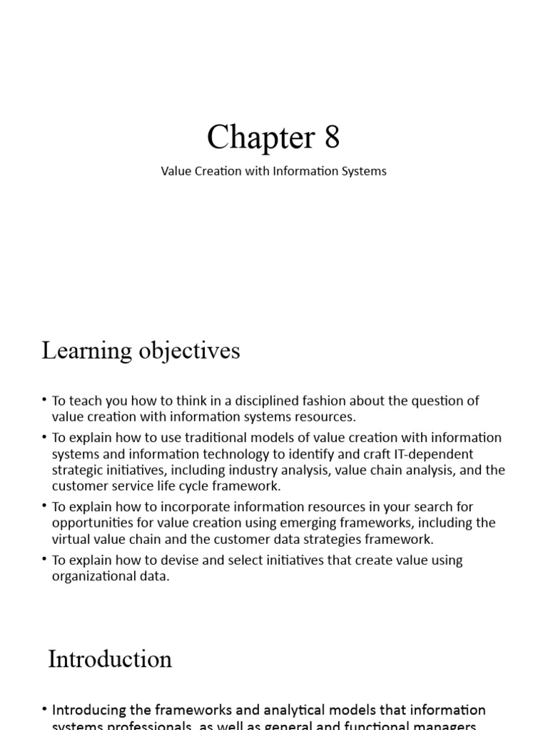 Chapter8 Info System Management | PDF | Strategic Management | Information