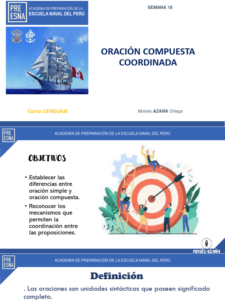Le18. ORACIÓN COMPUESTA COORDINADA, MOISÉS AZAÑA | PDF | Oración ...