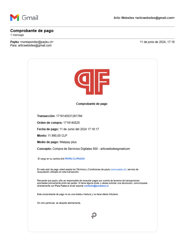 Gmail - Comprobante de Pago | PDF | Finanzas y dinero