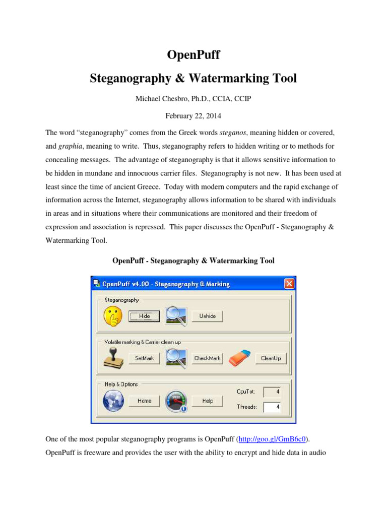 Openpuff Lecture OpenPuff Steganography and Watermarking Tool | PDF | Computer File | Encryption