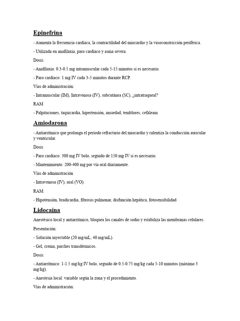 Epinefrina | PDF | Medicina CLINICA | Especialidades Medicas