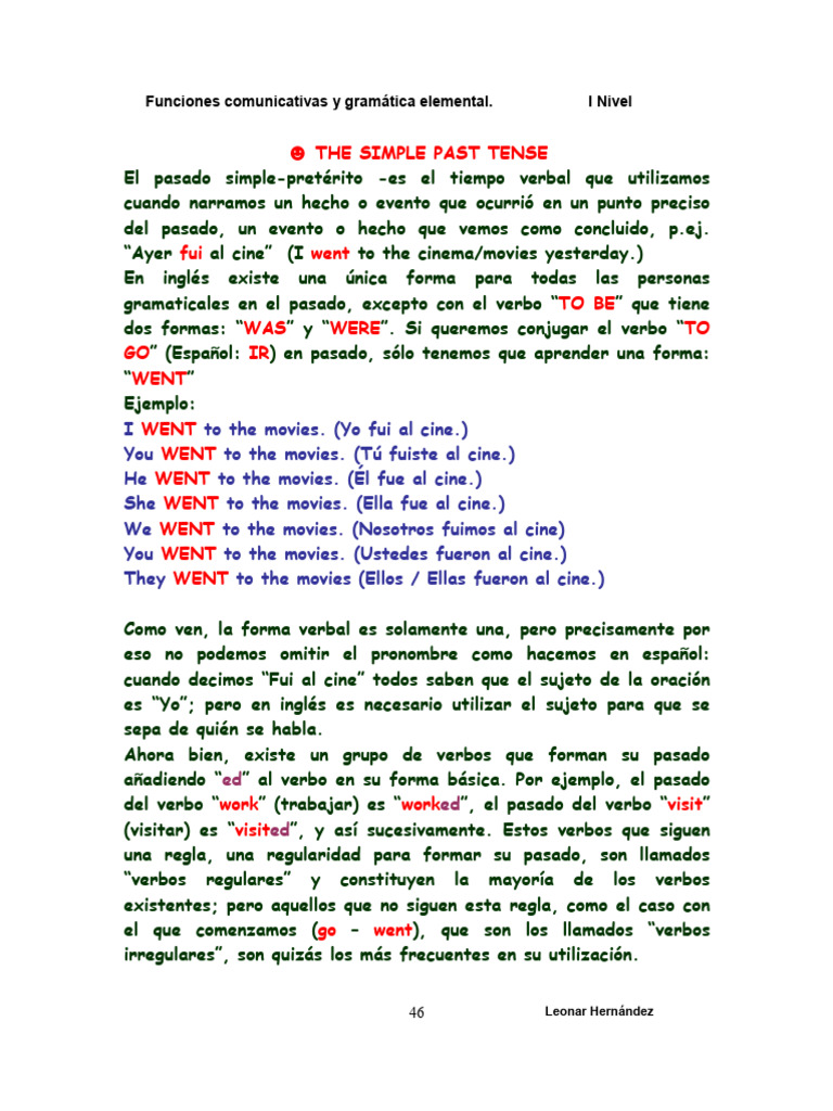 Ingles Elemental 5to Año II Tema | PDF