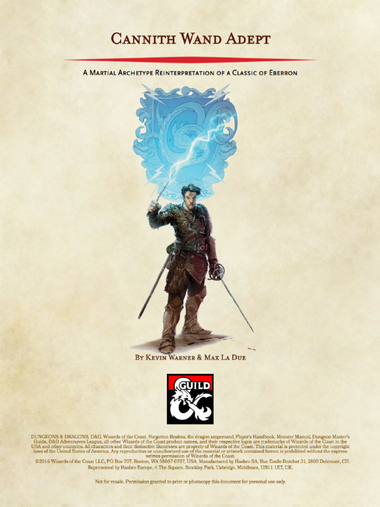 D&D 5 - Cannith Wand Adept of Eberron (5e Conversion) | PDF