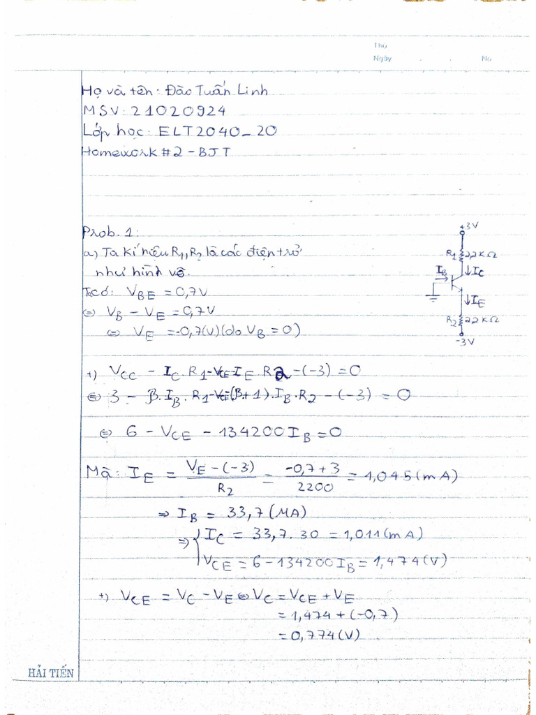 Homework2 - BJT | PDF