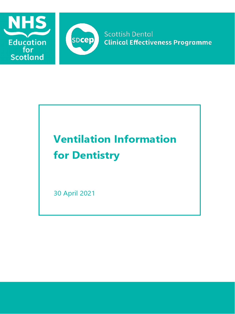 Sdcep Ventilation Information For Dentistry | PDF | Medical Specialties ...