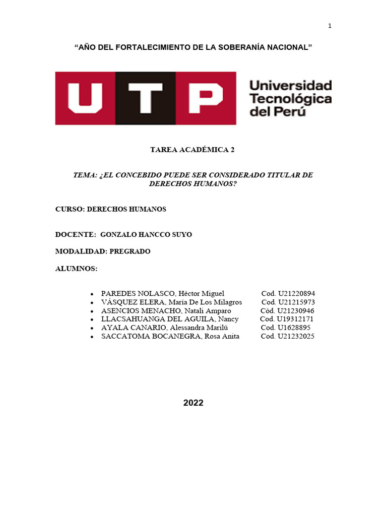 DDHH Trabajo Ta2 Final... | PDF | Derechos | Derechos humanos