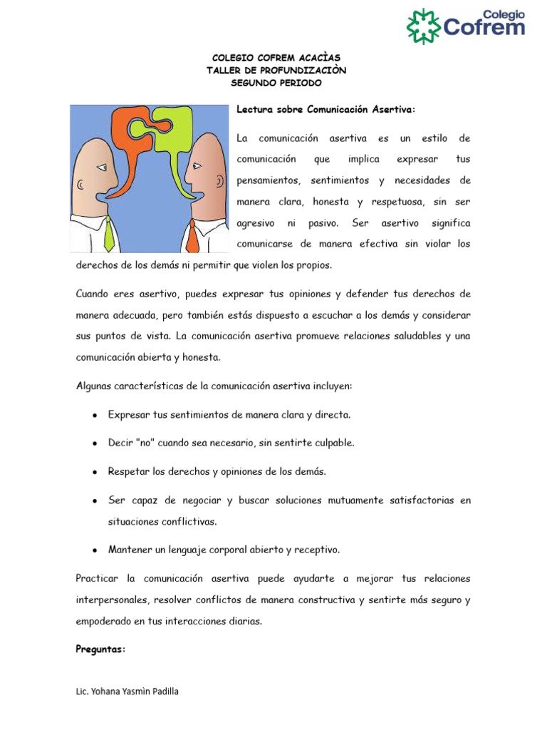 Comunicación Asertiva y Emociones Básicas | PDF | Las emociones | Conceptos psicologicos