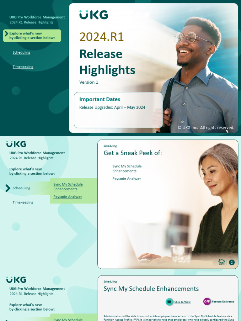 UKG Pro WFM 2024.R1 Release Highlights | PDF | System Software ...