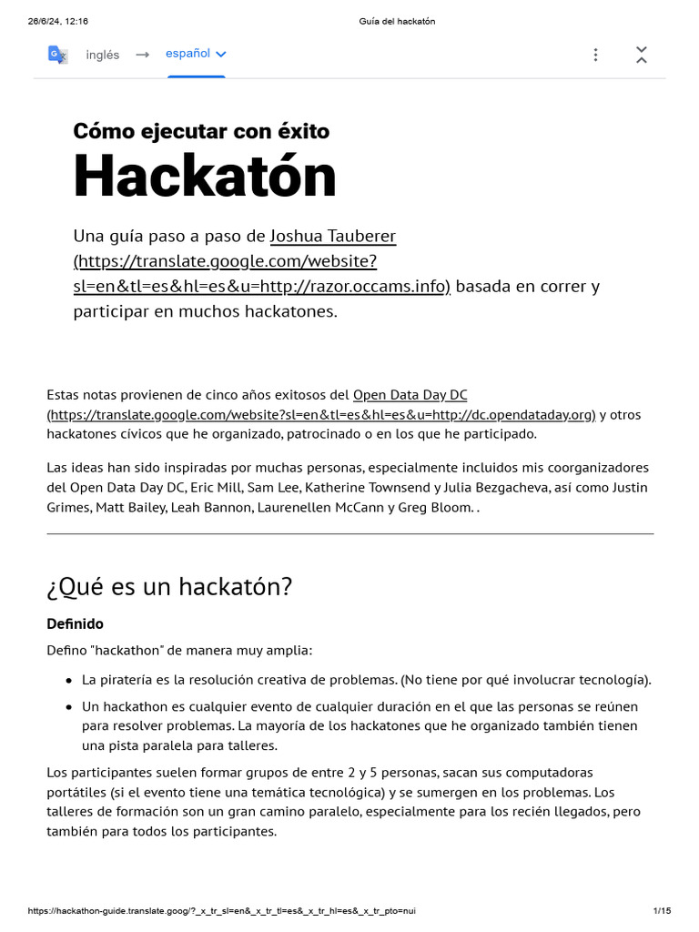 Guía Del Hackatón | PDF | Informática