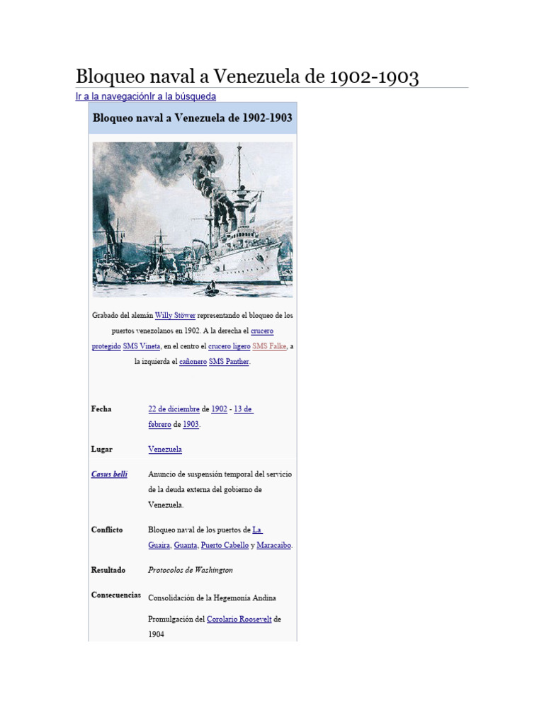 Bloqueo Naval A Venezuela de 1902 | PDF