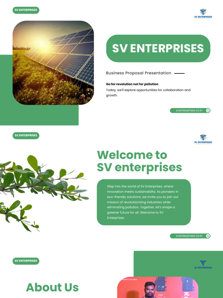 SV Enterprises Business Presentation | PDF | Sustainable Development ...