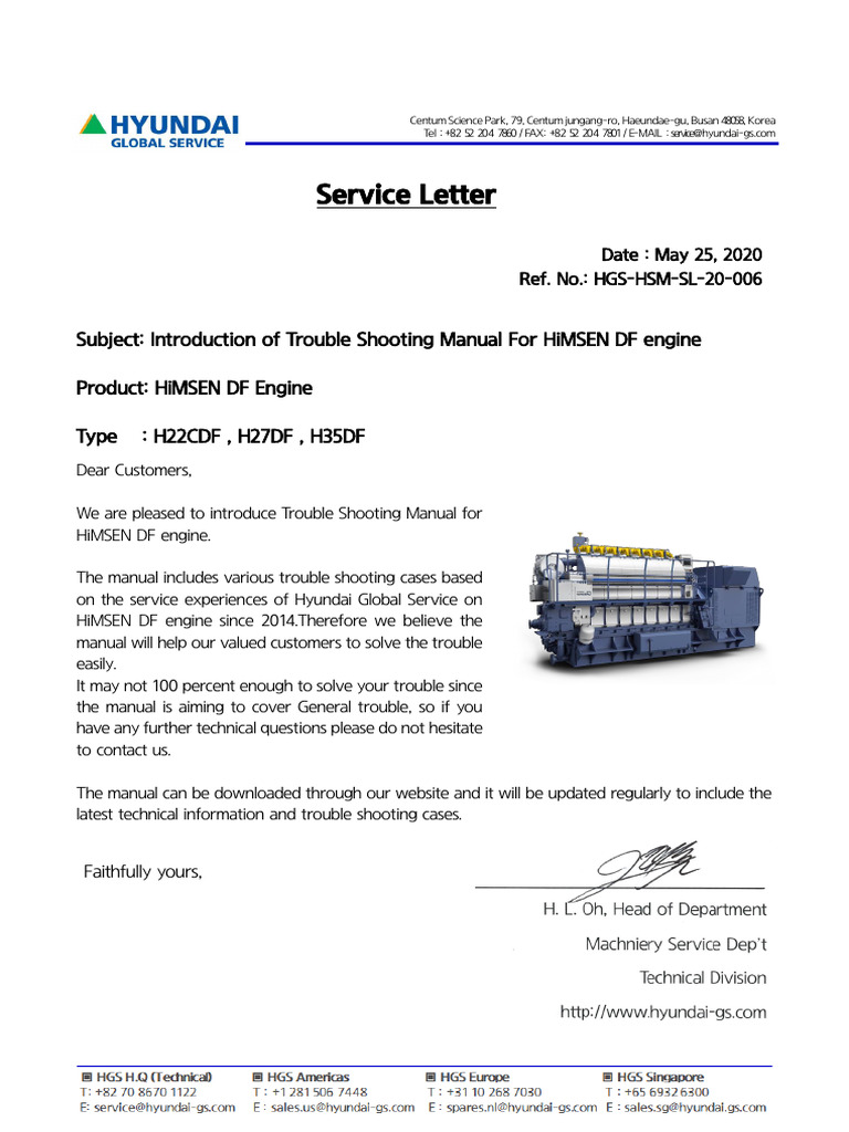 Service Letter | PDF | Diesel Engine | Valve