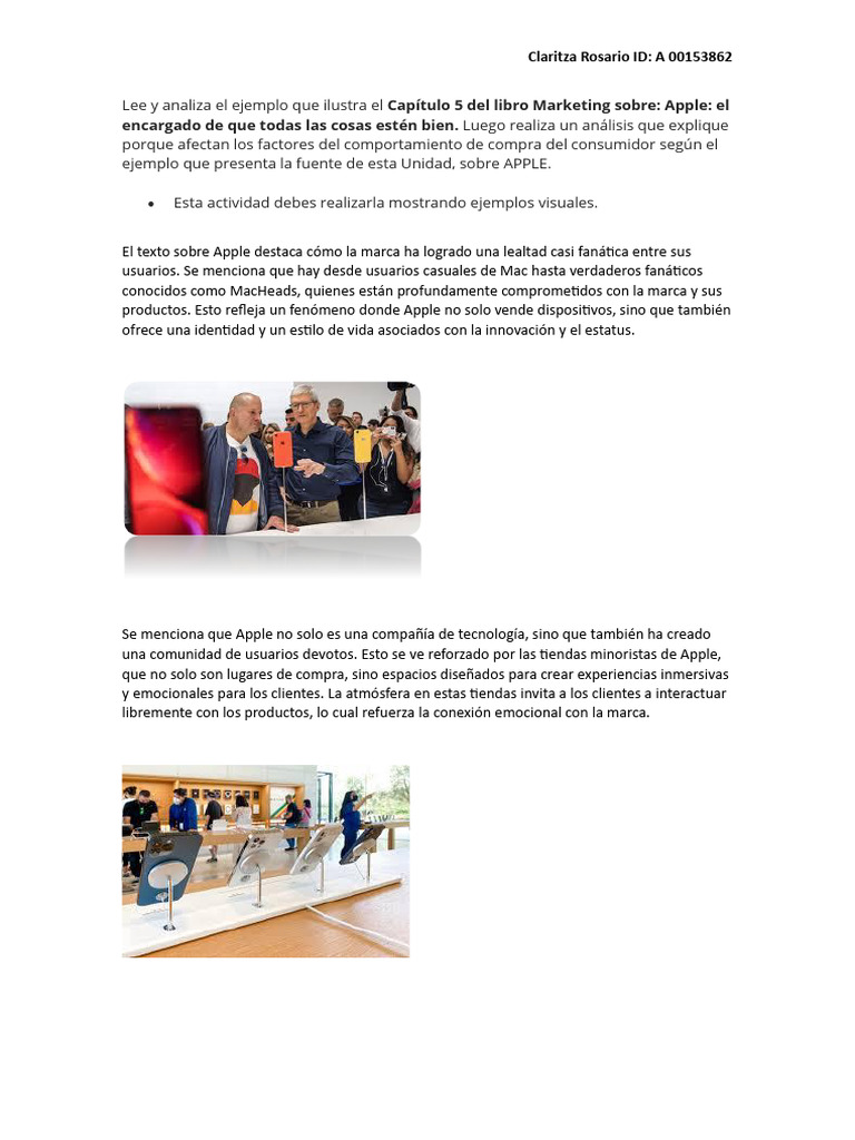 Rosario Claritza - Apple | Descargar gratis PDF | Marca | Apple Inc.