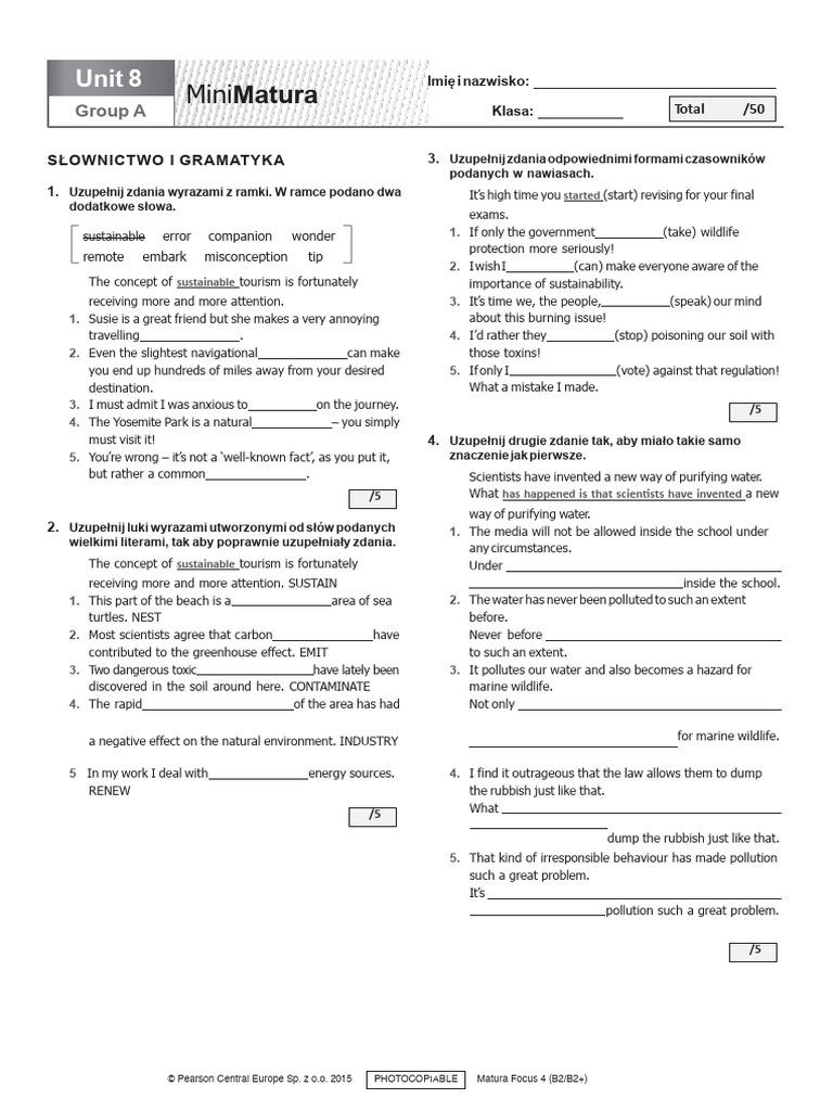 Unit 8 Test 1 Pdf Earth Sciences