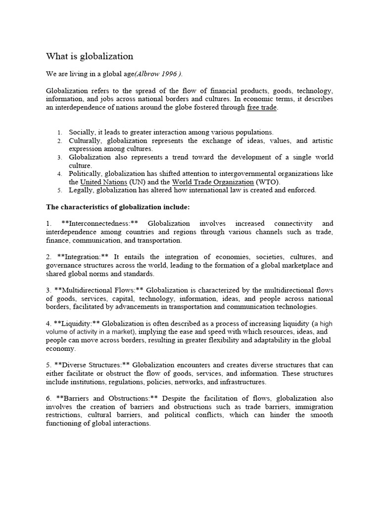 Introduction To Globalization | PDF | Globalization | Poverty