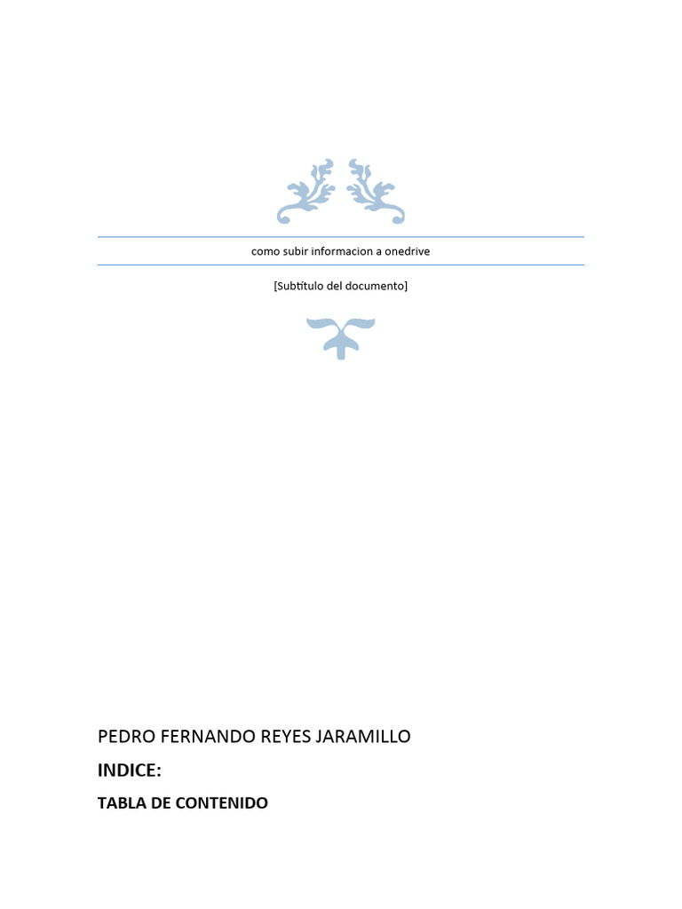 Como Subir Informacion en OneDrive - Pedro - 2 - A | PDF