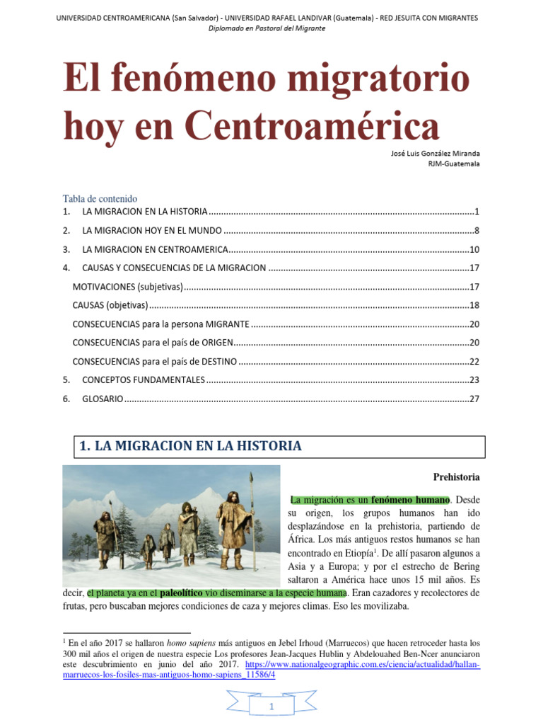 EL FENOMENO MIGRATORIO hoy en Centroamérica | Descargar gratis PDF | Esclavitud | Centroamérica