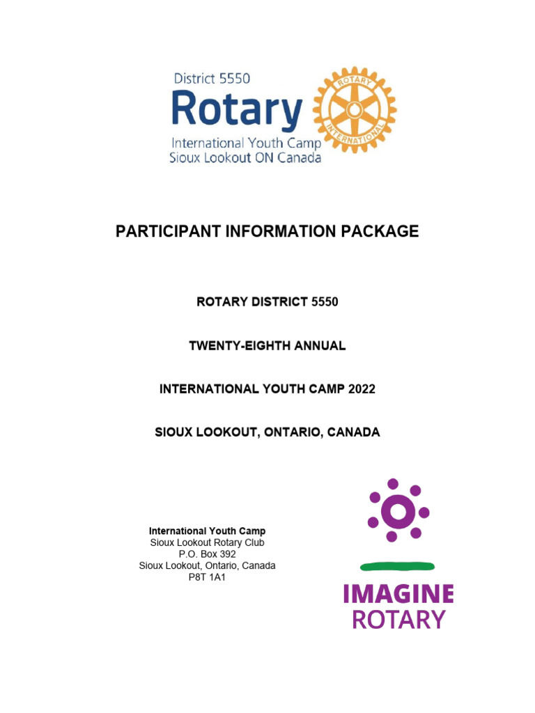 Participants Package - Rotary 2022 | PDF | Credit Card | Fee