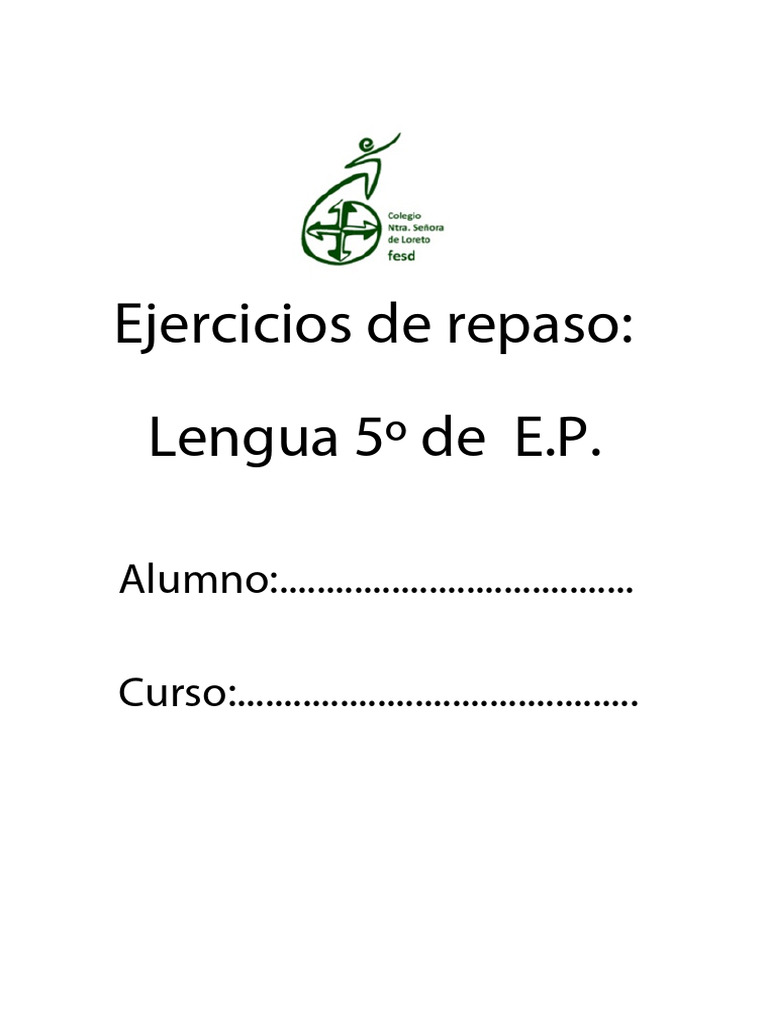 Cuaderno de Repaso Lengua 5 de Primaria | PDF