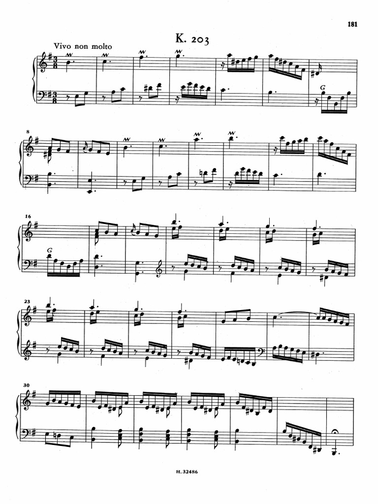Scarlatti K. 203 | PDF