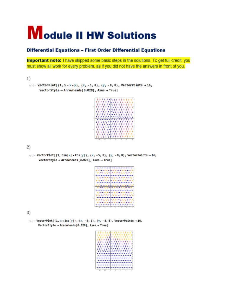 Module Ii HW Solns | PDF | Mathematics | Applied Mathematics