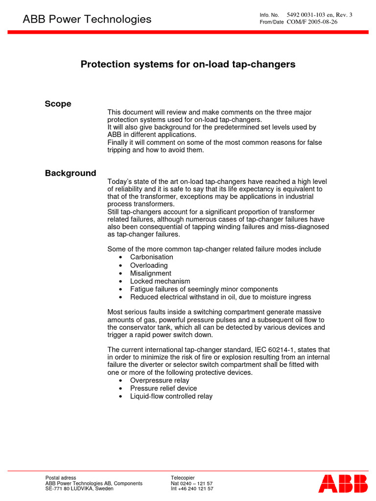 5492 0031-103 en Rev 3 | PDF | Transformer | Relay