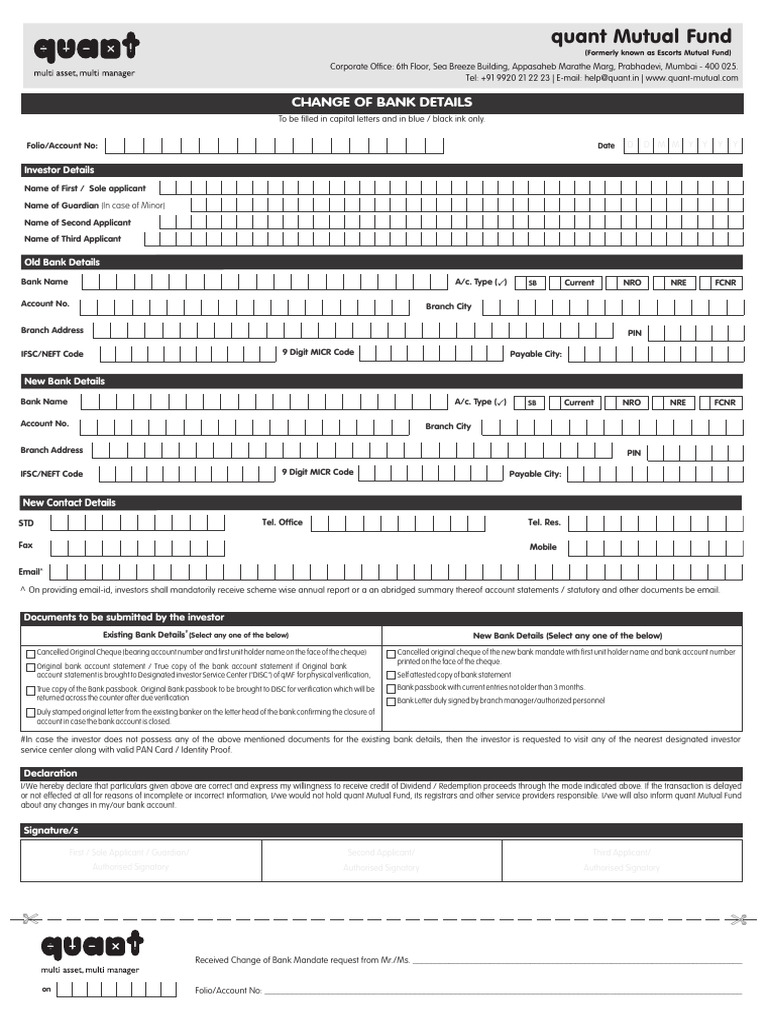 Quant Bank Update | PDF | Cheque | Signature