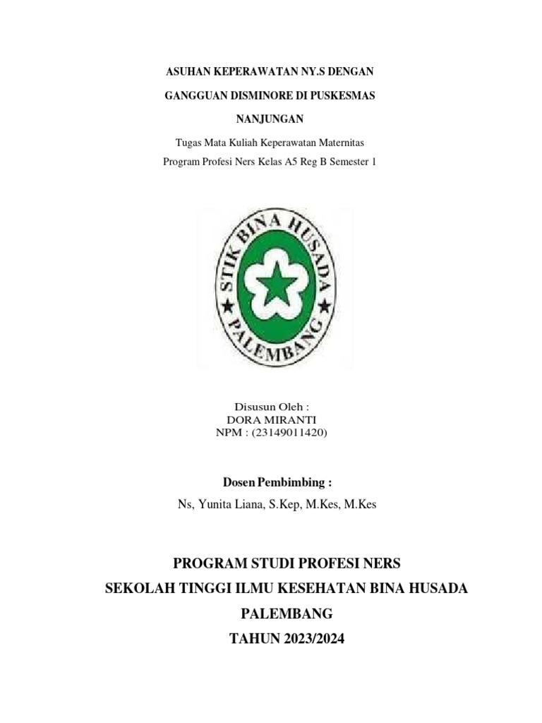 Asuhan Keperawatan Disminore di Puskesmas | PDF