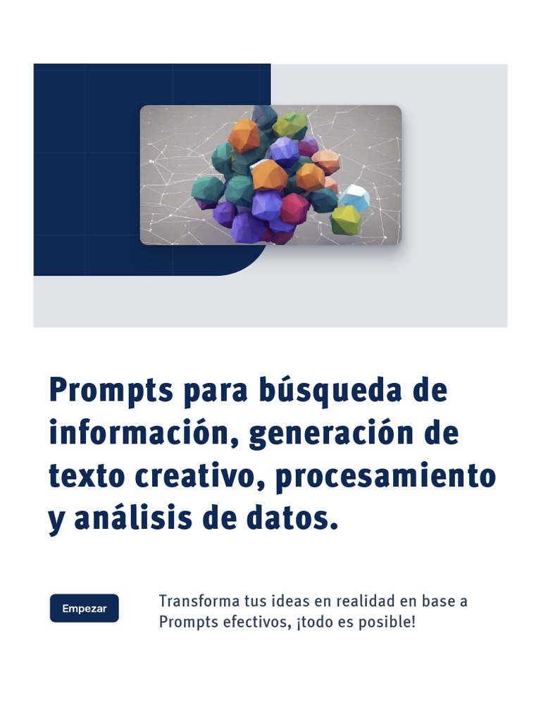 Prompts para Búsqueda de Información, Generación de Texto Creativo ...