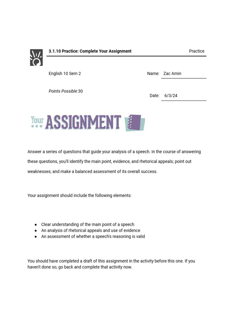 3.1.10 Practice | PDF | Rhetoric | Argument