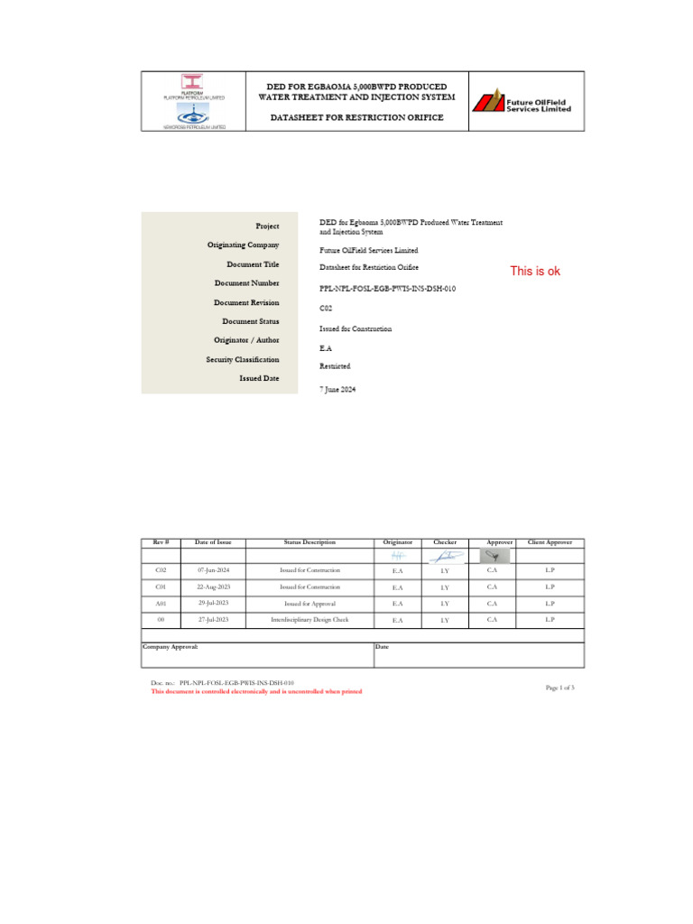 PPL NPL FOSL EGB PWIS INS DSH 010 - C02 - Datashe | PDF | Mechanical ...
