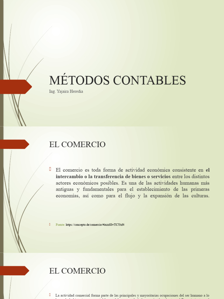 MÉTODOS CONTABLES | PDF | Contabilidad | Comercio