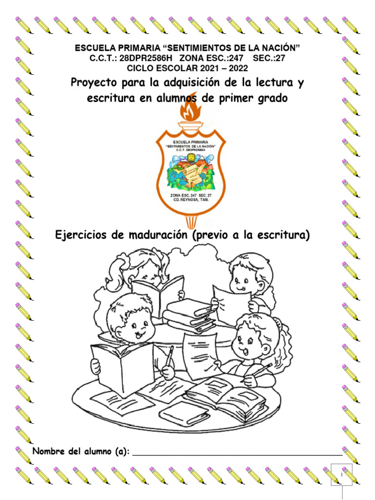 Cuadernillo Motricidad Fina Primer Grado 2021 - Sentimientos de La ...