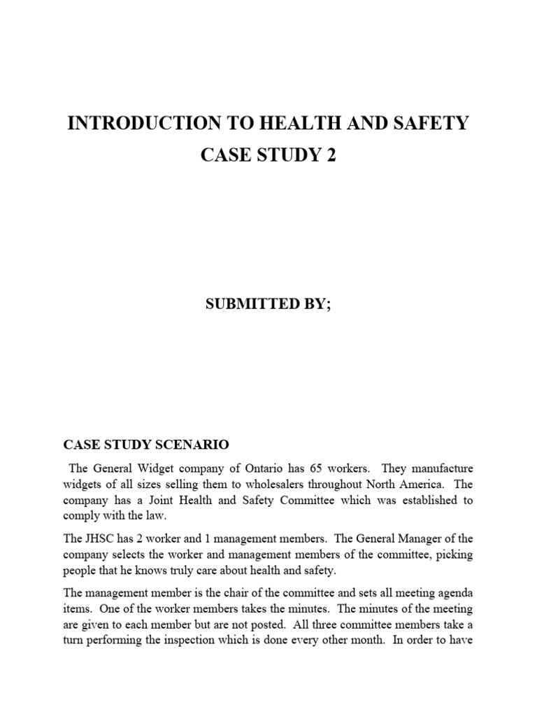 Case Study 2 | PDF | Occupational Safety And Health | Employment