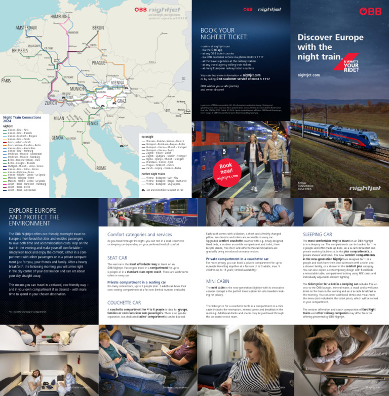 Nightjet Folder 2024 English | PDF | Rail Transport | Passenger Rail ...