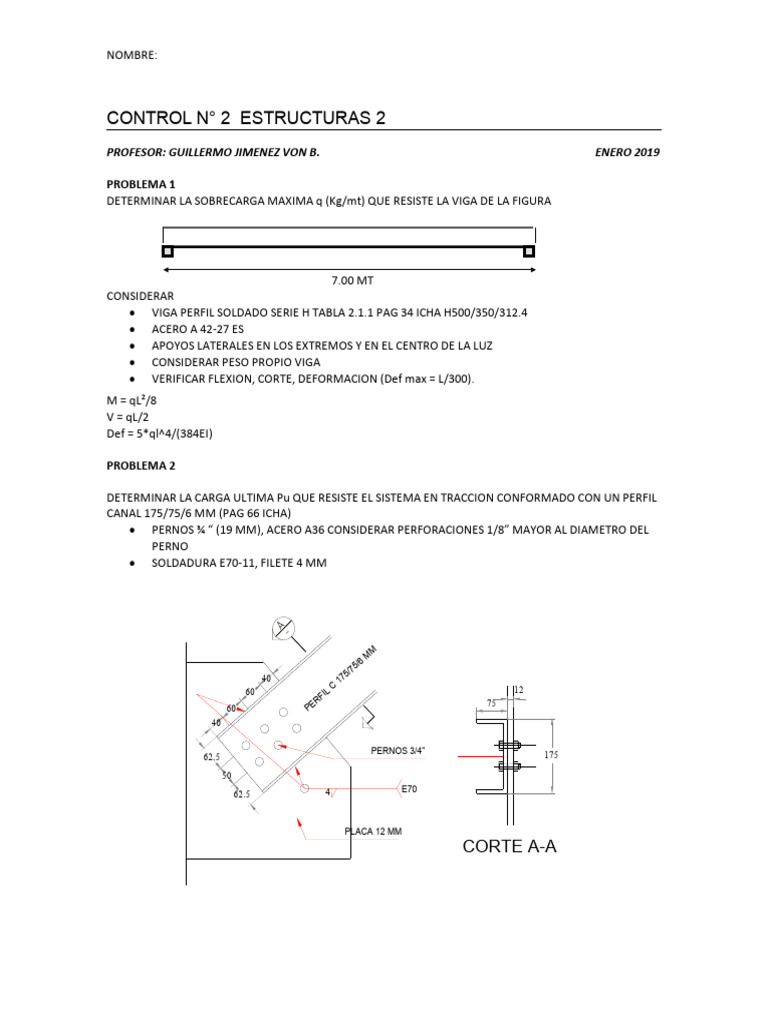 Estructuras 2 C2 02-18 | PDF | Acero