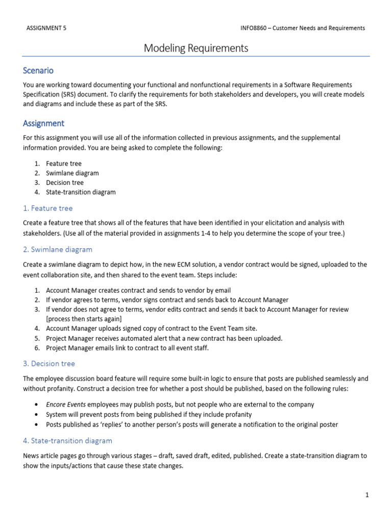 A5 - Modeling Requirements | PDF | Information Science | Systems ...