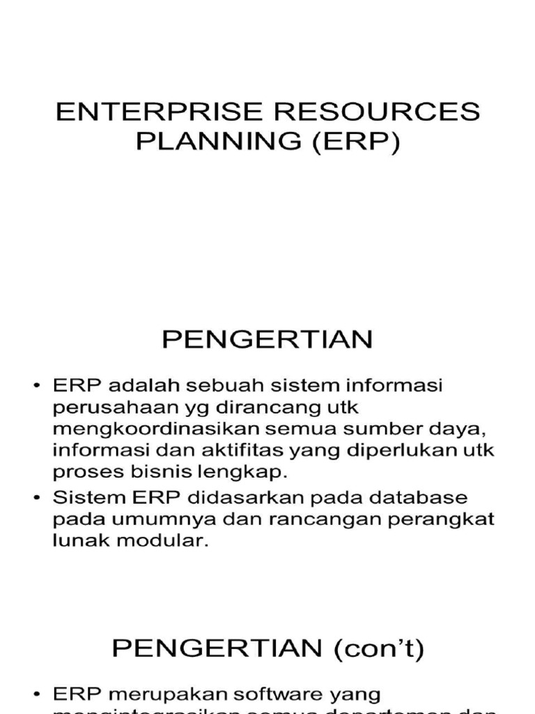 Erp | PDF