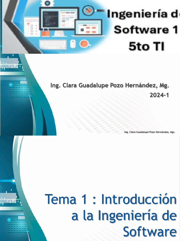 3. Clase 1 Introducción a la ingeniría de software-parte 1 (1) | PDF | Software | Software de la ...