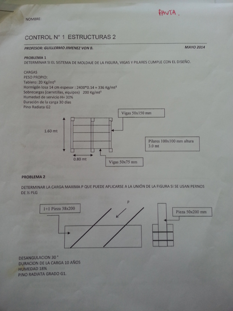 Control N°1 2014 (Mayo) | PDF
