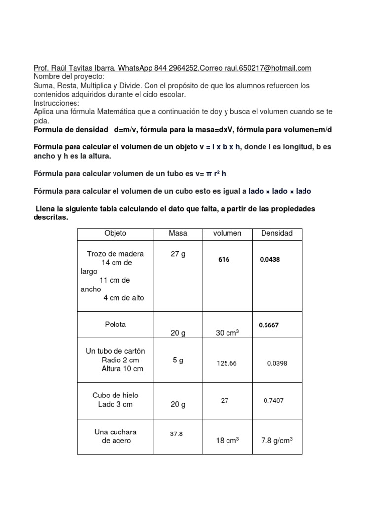 Kami Export - Diego - FISICA 2DO B | PDF | Densidad | Volumen