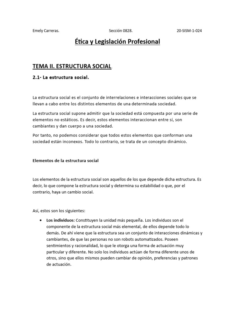 Estructura Social | PDF | Clase media | Sociedad