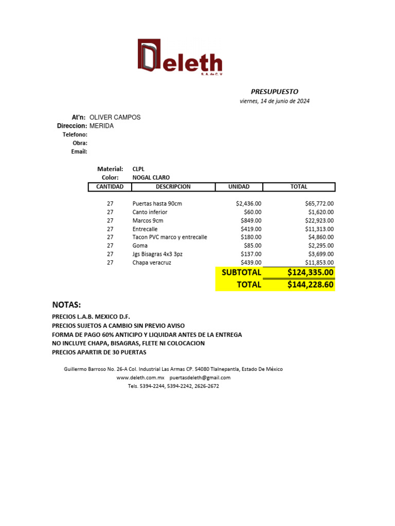 CLPL Nogal Claro | PDF CLPL Nogal Claro | PDF