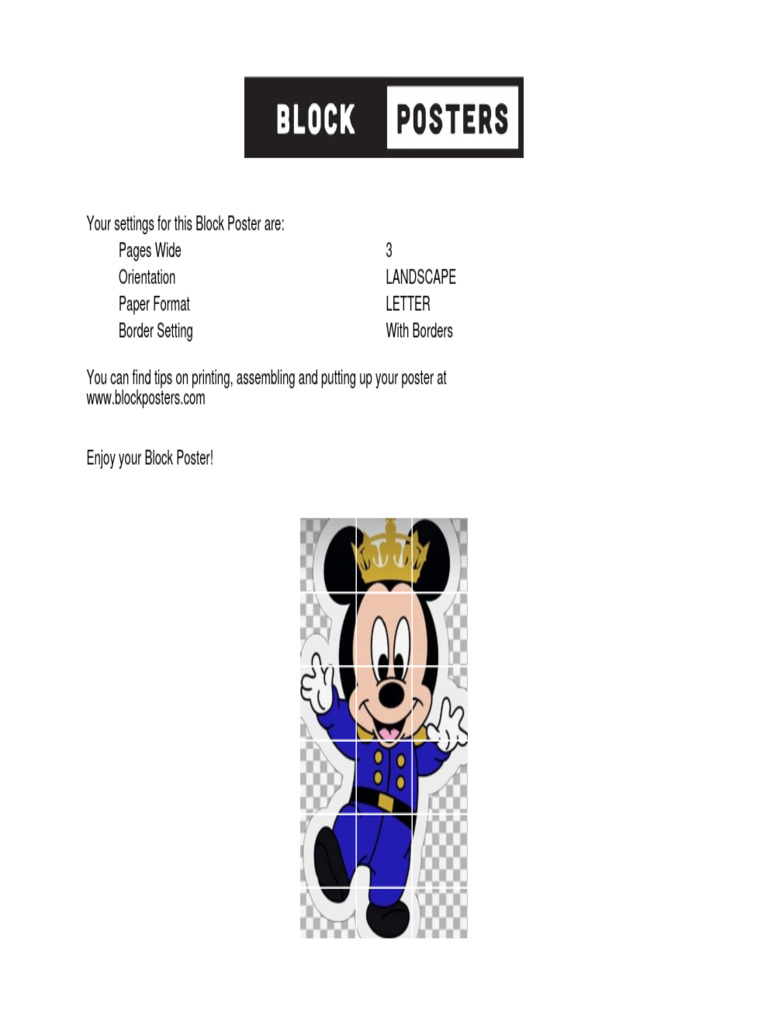 DIY Block Poster Setup Guide | PDF