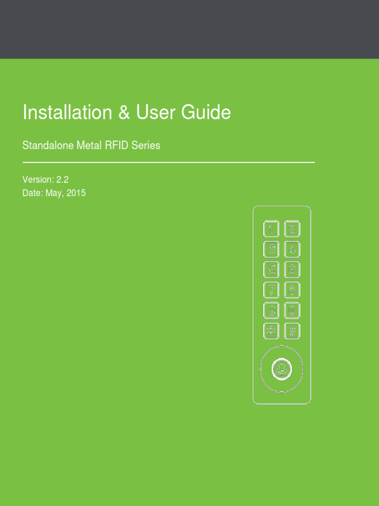 Installation & User Guide Standalone Metal RFID Series | PDF | Access ...
