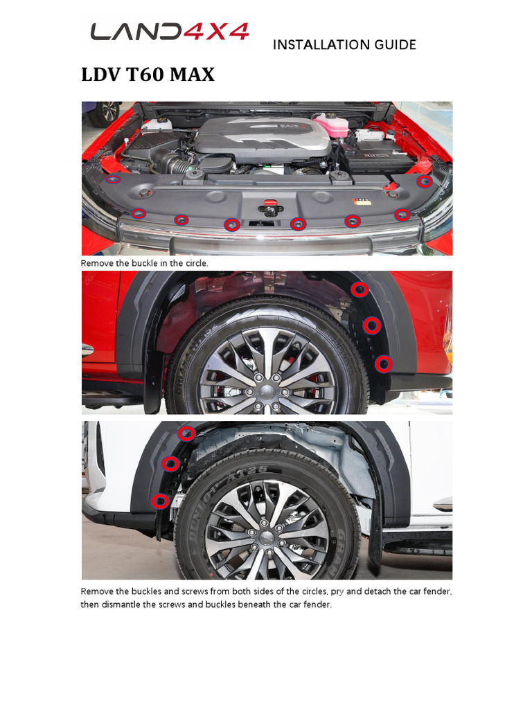 LDV T60 Max Installation Guide | PDF